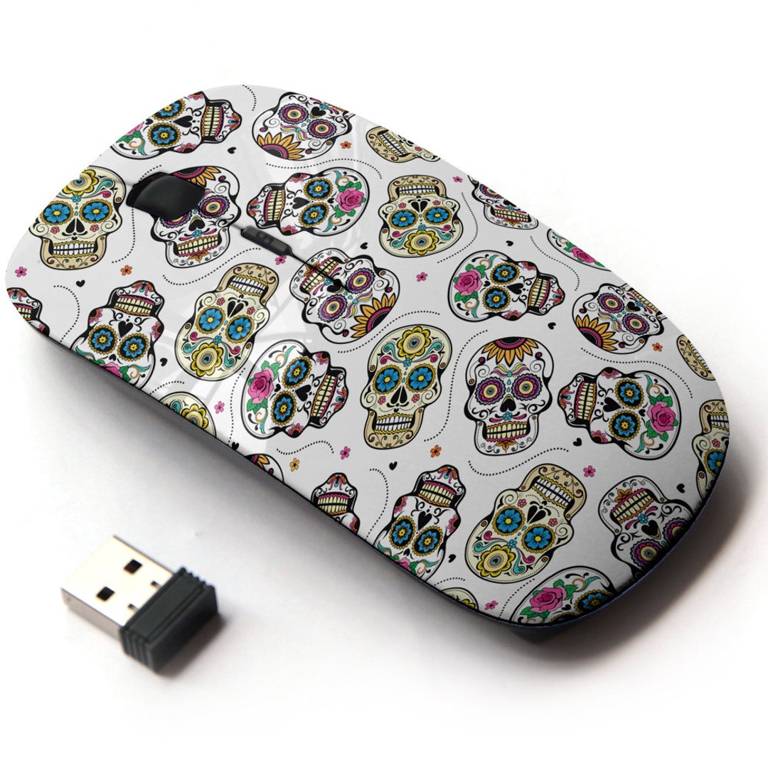 Beautiful Sugar Skulls Icon Pattern Print - Wireless Mouse, 2.4G ...