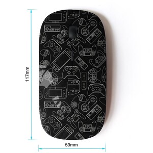 Video Game Controller Gadgets Pattern - Wireless Mouse, 2.4G Portable ...