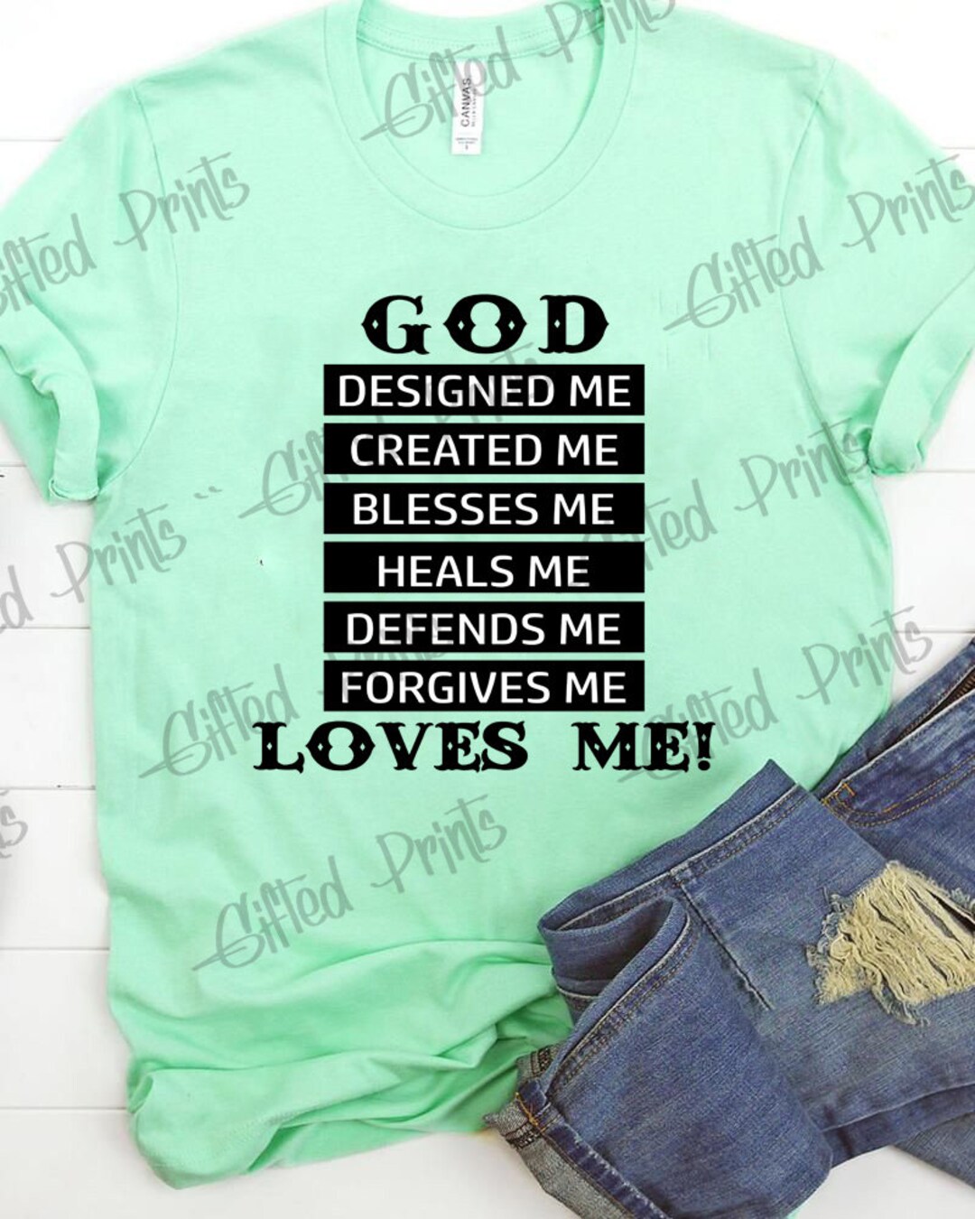 God Loves Me Png & Jpeg - Etsy