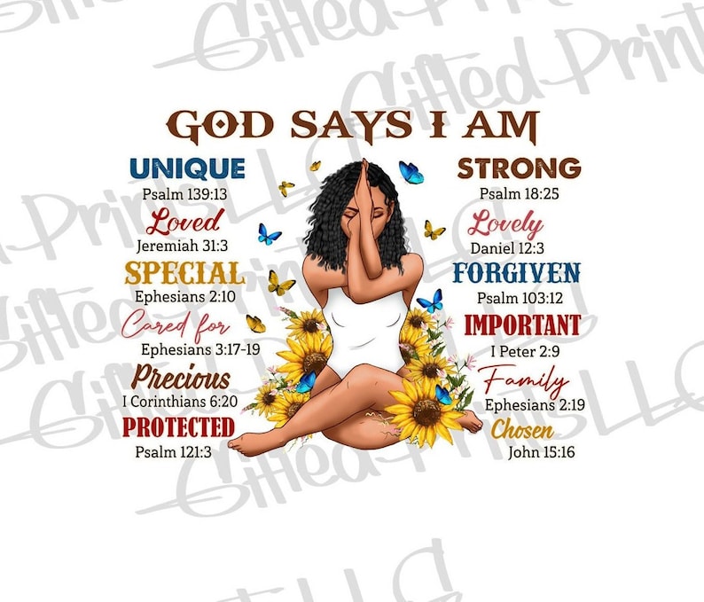 God Says I Am Png Gif Jpeg Sublimation Design Download - Etsy