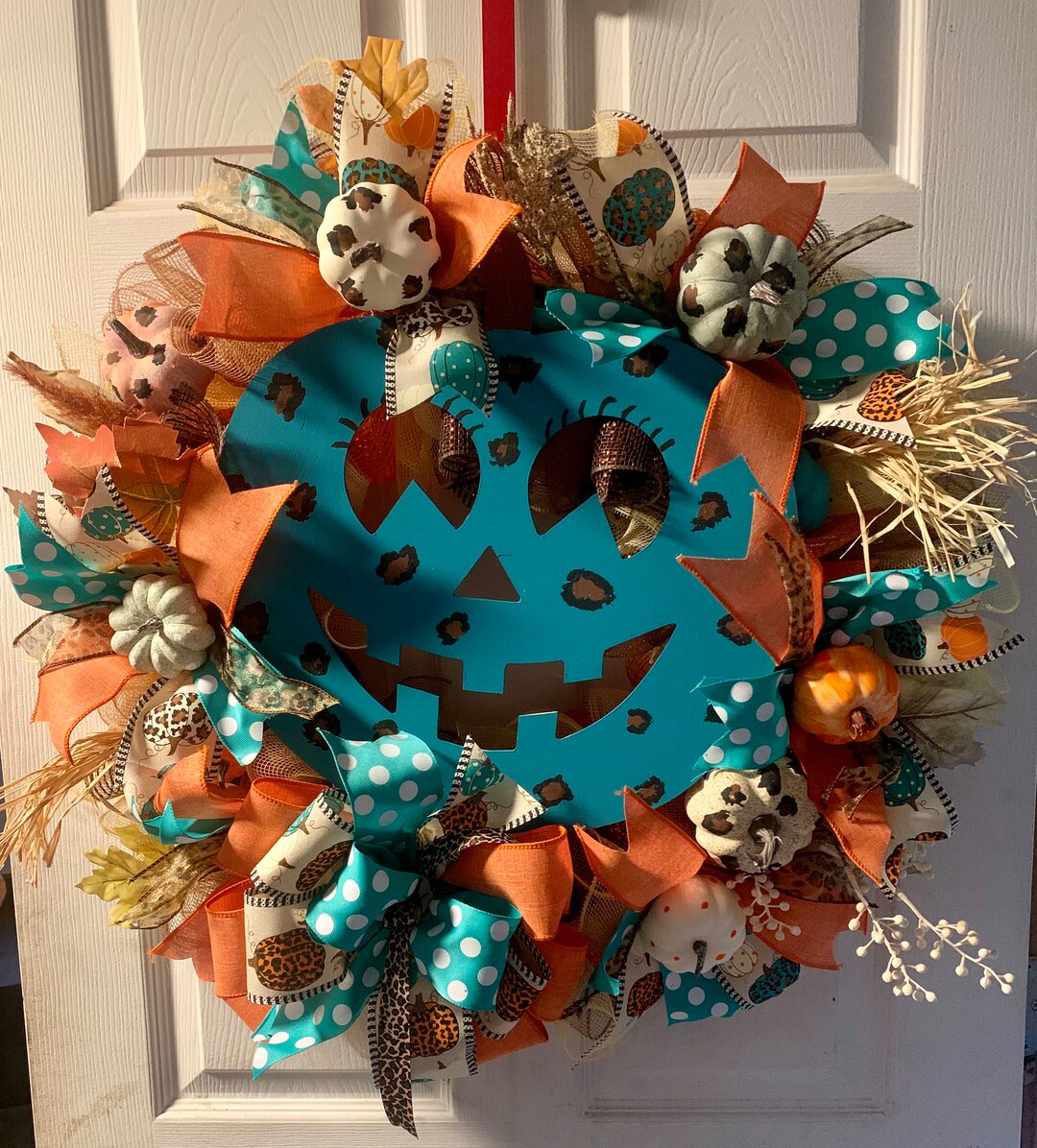 Halloween Fall Autumn Pumpkin Wreath - Etsy