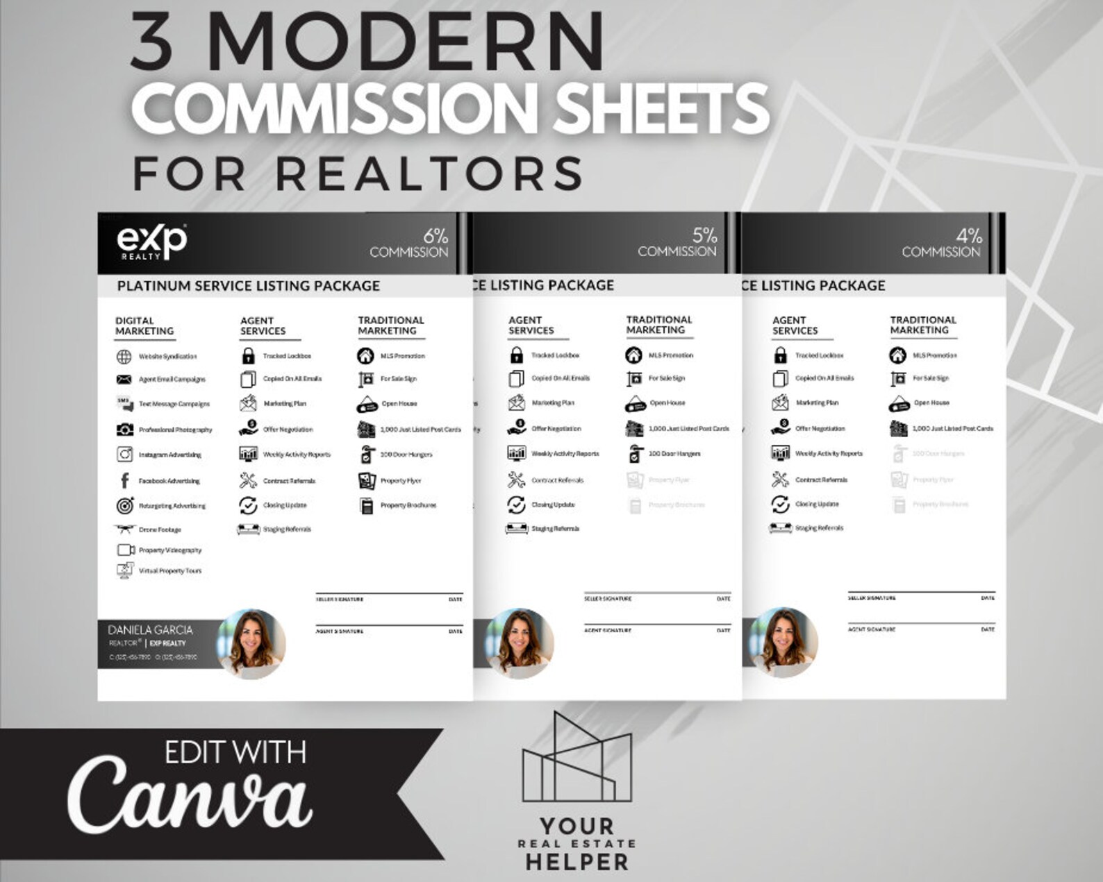 Listing Commission Sheet Templates, Real Estate Commission Sheets ...