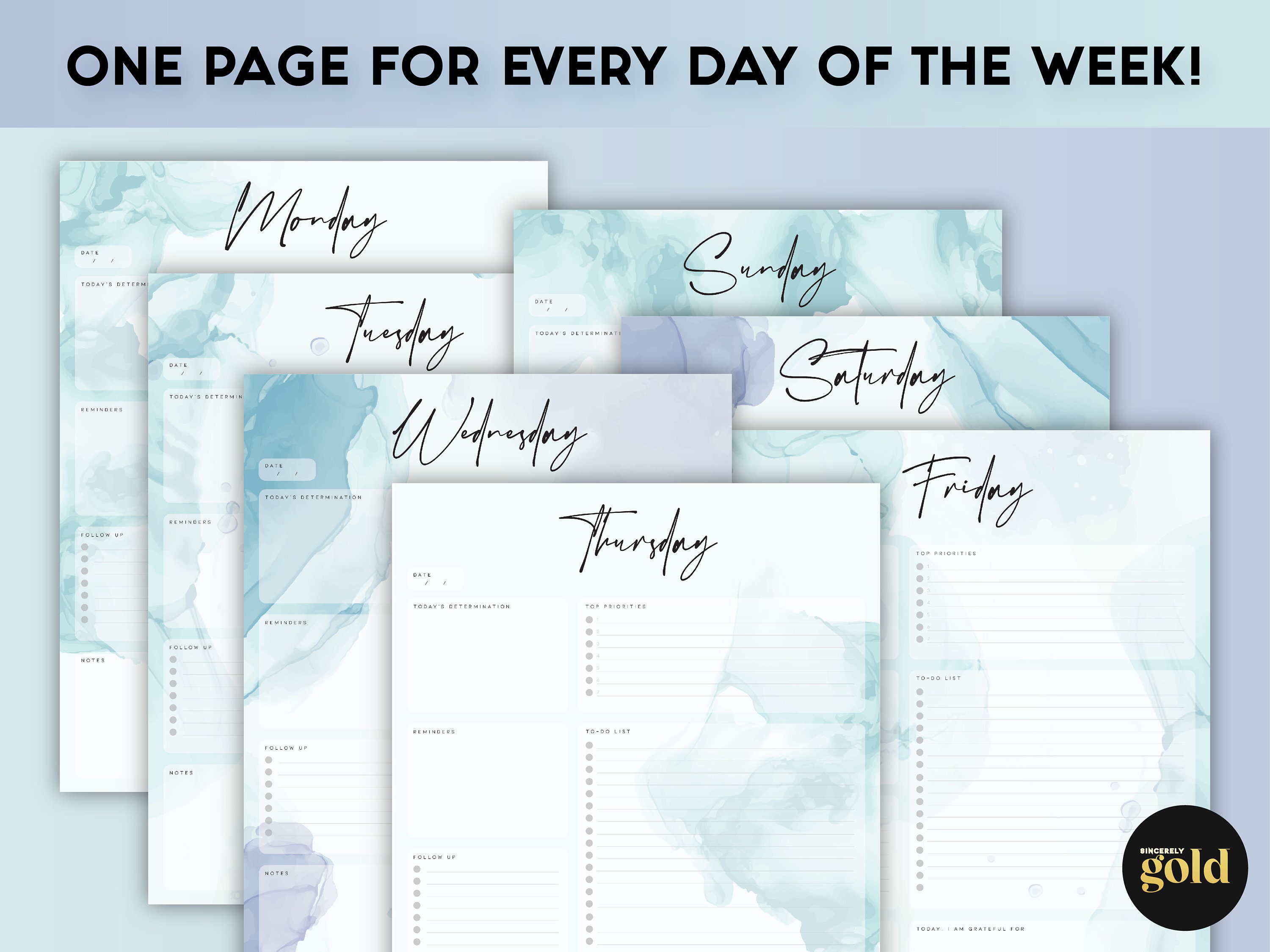 2022 DIGITAL DAILY PLANNER Printable Planner for Work Work From Home ...