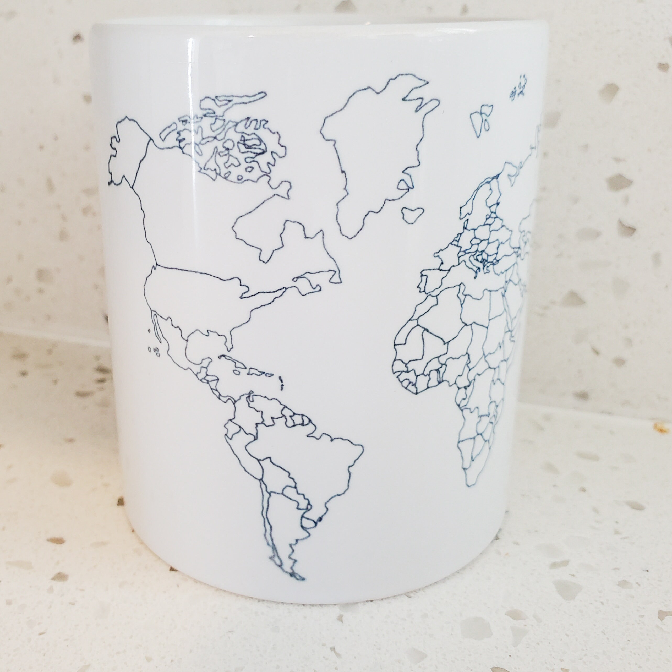 Custom World Map Mug for Travel Lovers | Fill in the Blank World Map ...