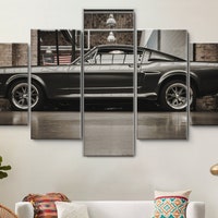 Classic Ford Mustang Wall Tapestry Muscle Car Wall Hanging Racing Car ...