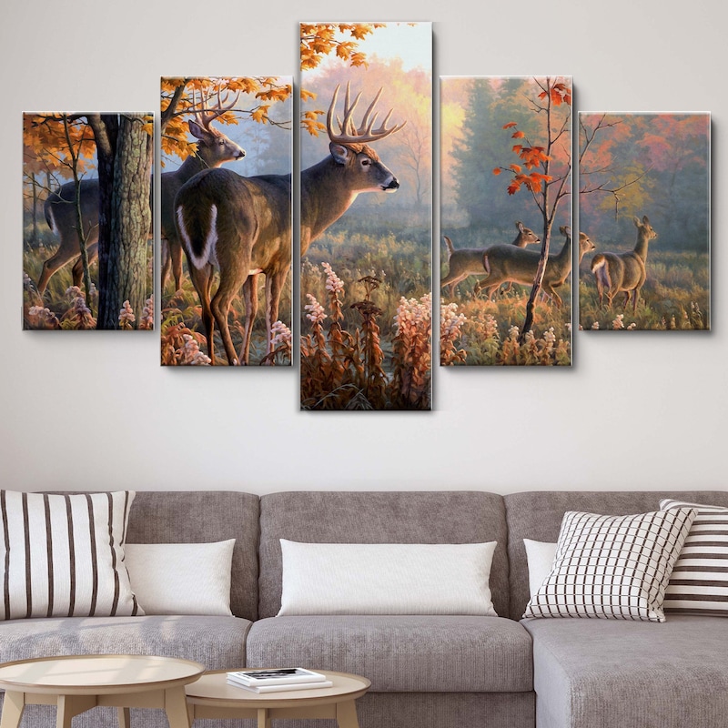 Deer Canvas Art - Etsy