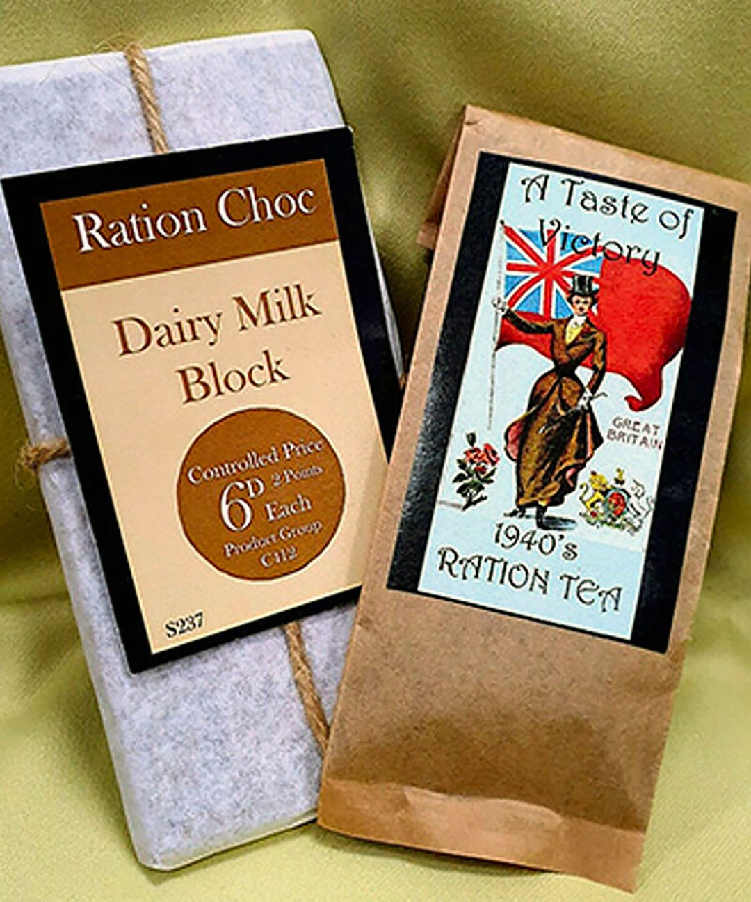 Buy 1940s, WW2 Blitz Wartime, WW2 Milk Chocolate & Tea Gift Set, A True ...