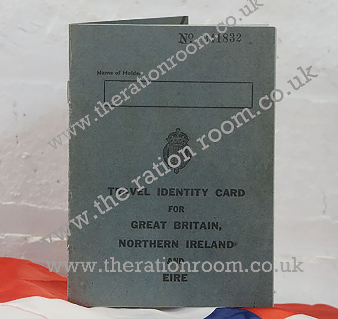 1940's-ww2-blitz REPLICA Travel Card With All Stamps & Internal Pages ...