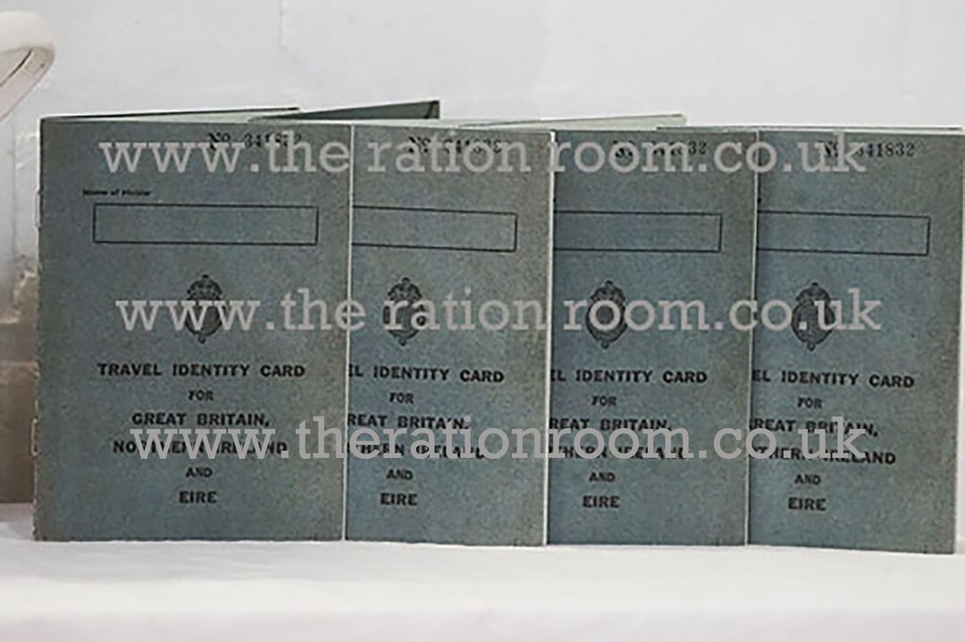 1940's-ww2-blitz REPLICA Travel Card With All Stamps & Internal Pages ...