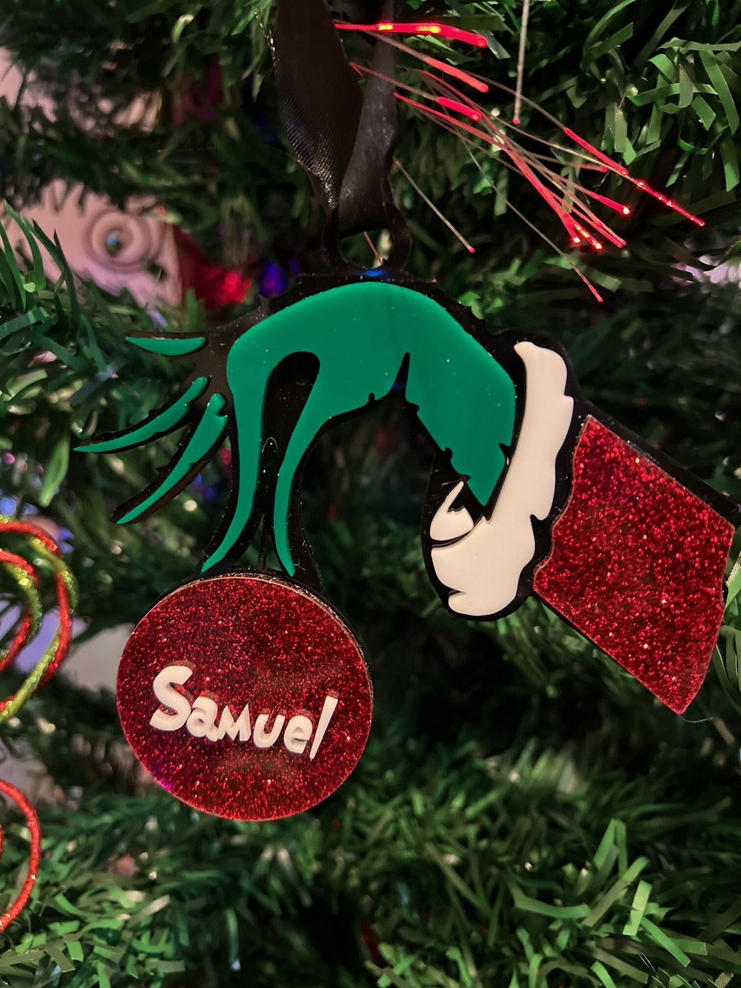 Grinch Hand Ornament - Etsy