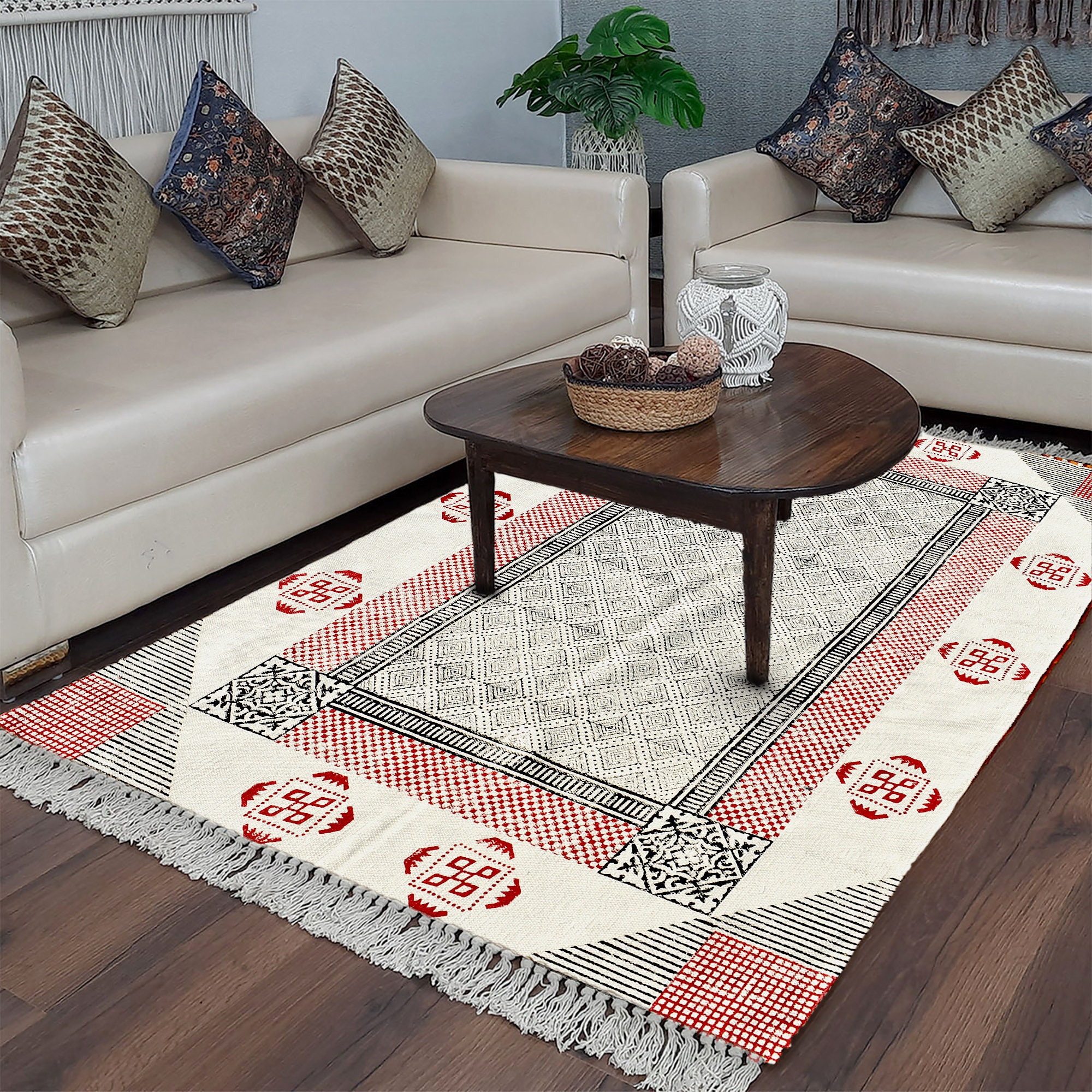 10x16 Feet Extra Large Rug Handmade Rug Block Print Rug Traditional Rug ...