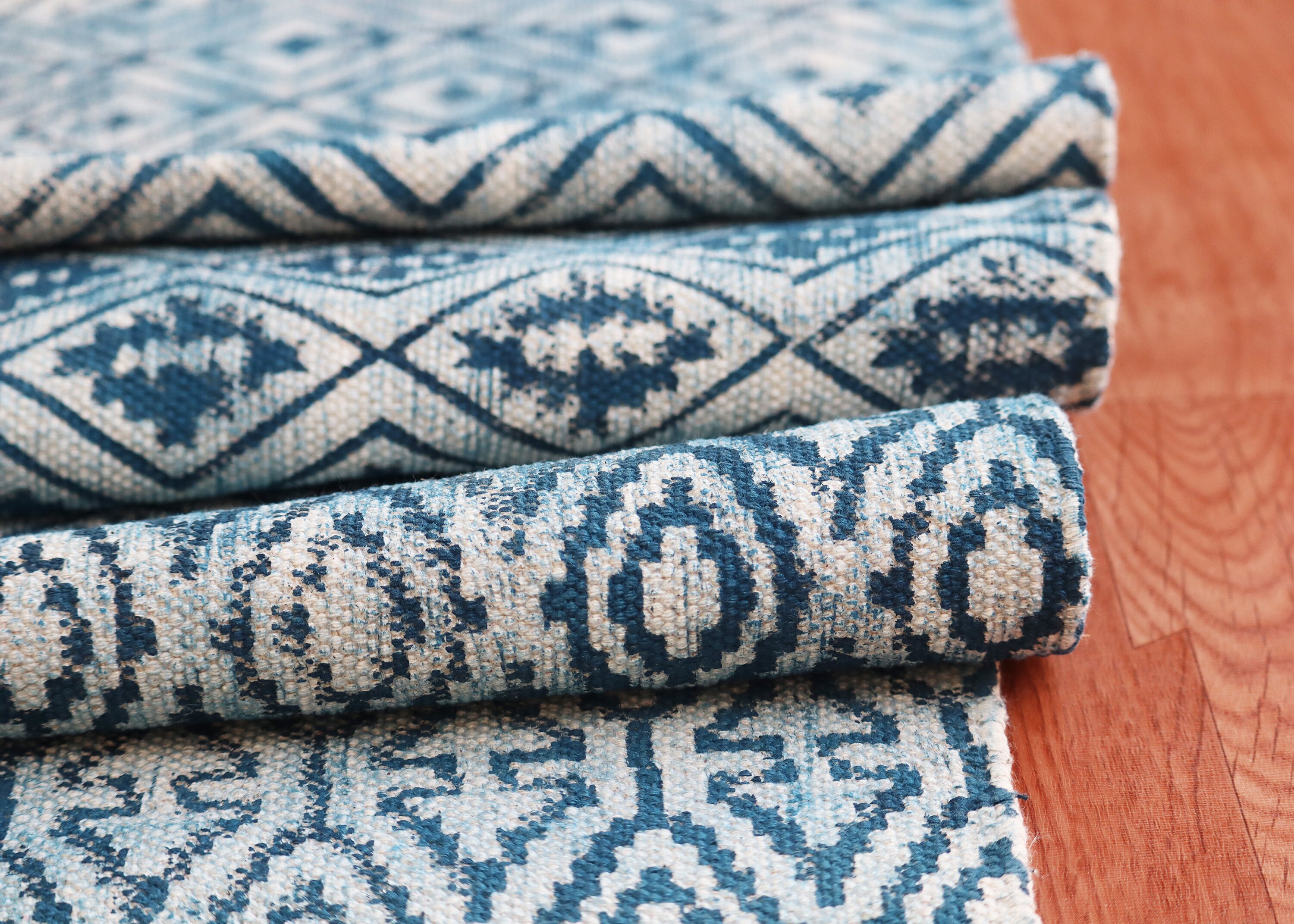 Hand Block Print Rug Indian Dhurrie Rug Blue Rug Navajo Rug - Etsy