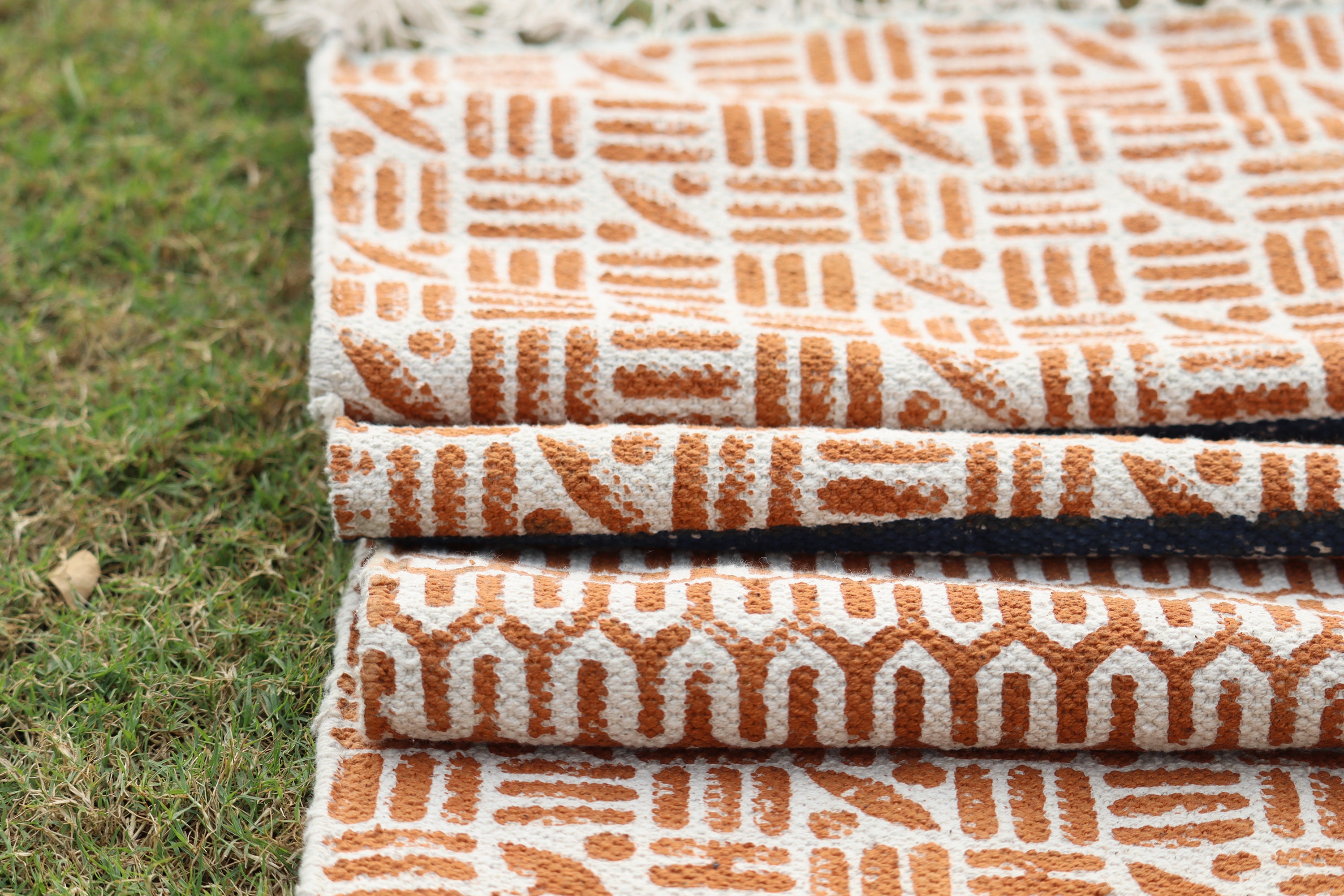 Handmade Block Printed Cotton Rug Custom Area Rug Living Room Rug Home ...