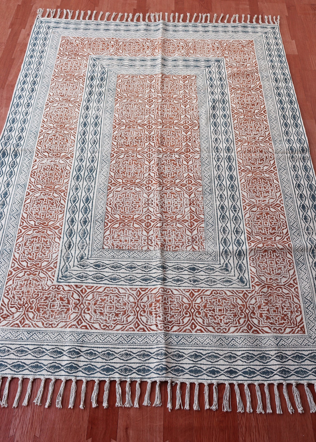 8x10 Feet Area Rug, / Hand Block Print Rug / Traditional Rug / Modern ...