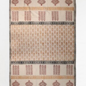 Indian Block Print Rug Floral Rug, Moroccan Vintage Rug Turkish Area ...