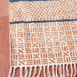Handmade Block Printed Cotton Rug Custom Area Rug Living Room Rug Home ...