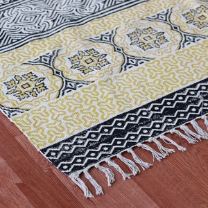 Handmade Cotton Rug, Living Room, Dining Room, Bedroom Area Rug, Boho ...