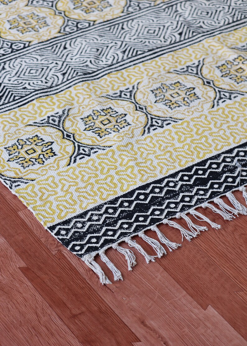 Handmade Cotton Rug, Living Room, Dining Room, Bedroom Area Rug, Boho ...