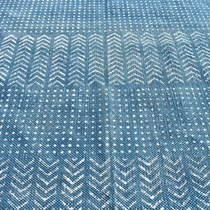 Indigo Blue Rug 3x10 4x10 Ft Handmade Cotton Rug Cotton Runner Rug ...