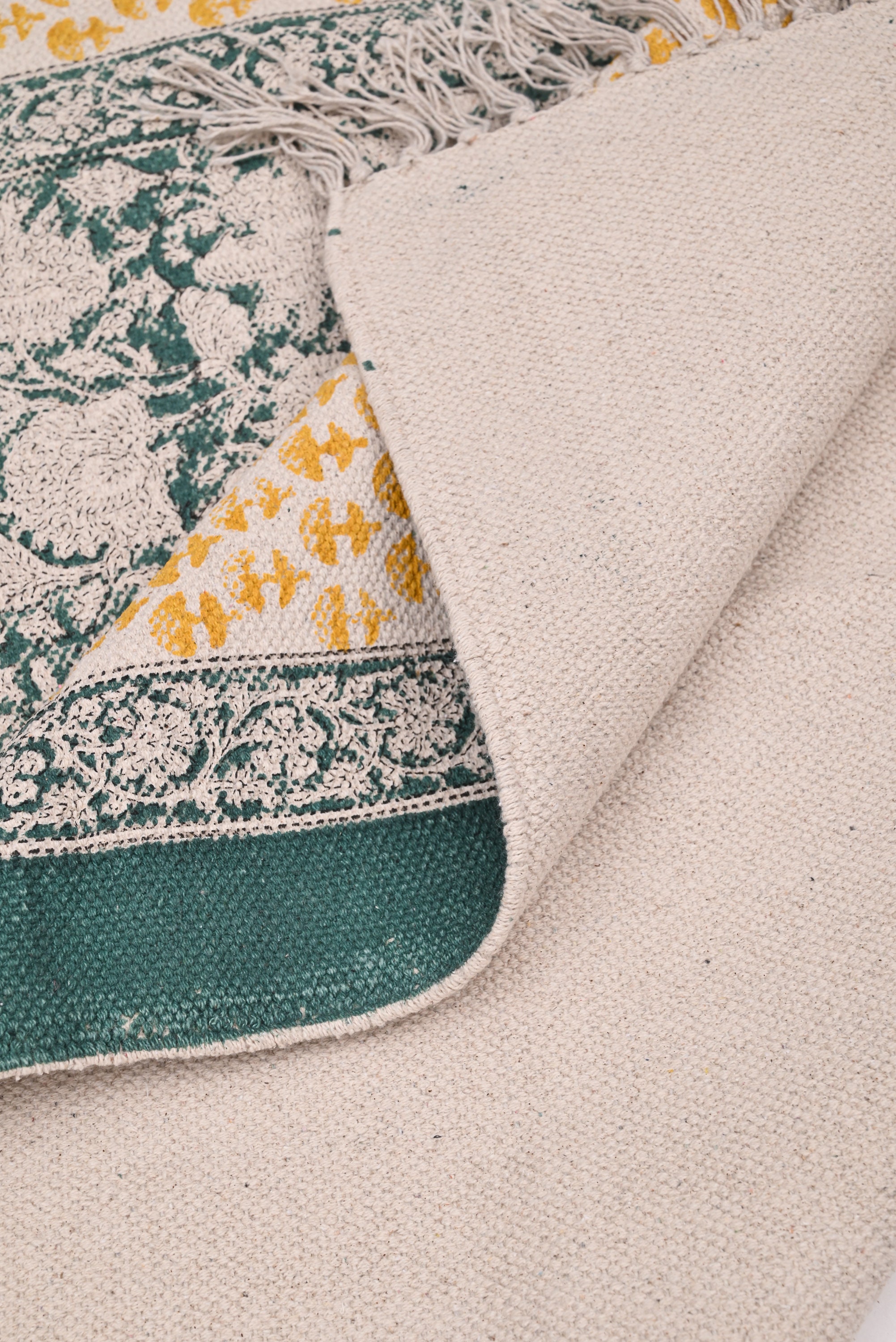 4x6 Feet Indian Cotton Rug Floral Block Print Rug Home Decor Rug Indoor ...