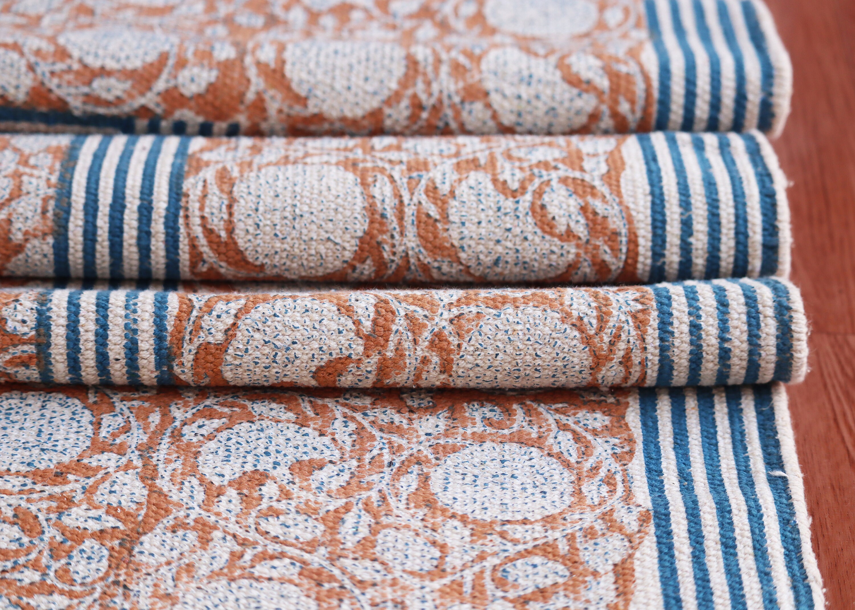 6x8 Feet Handmade Cotton Rug Brown Color Area Rug Outdoor Patio Rug ...