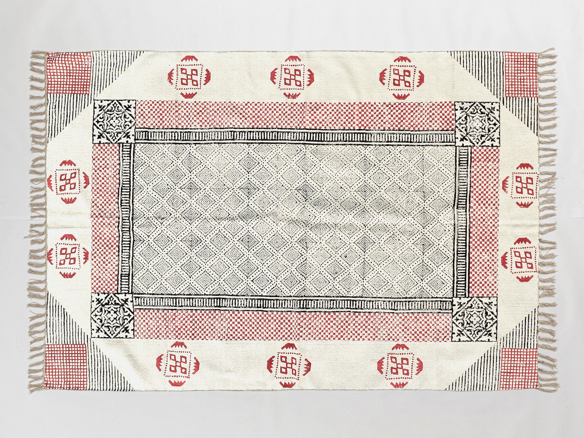 10x16 Feet Extra Large Rug Handmade Rug Block Print Rug Traditional Rug ...