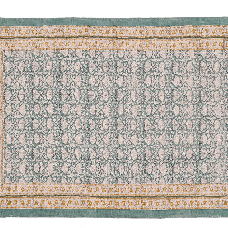 Indian Block Print Rug Green - Etsy