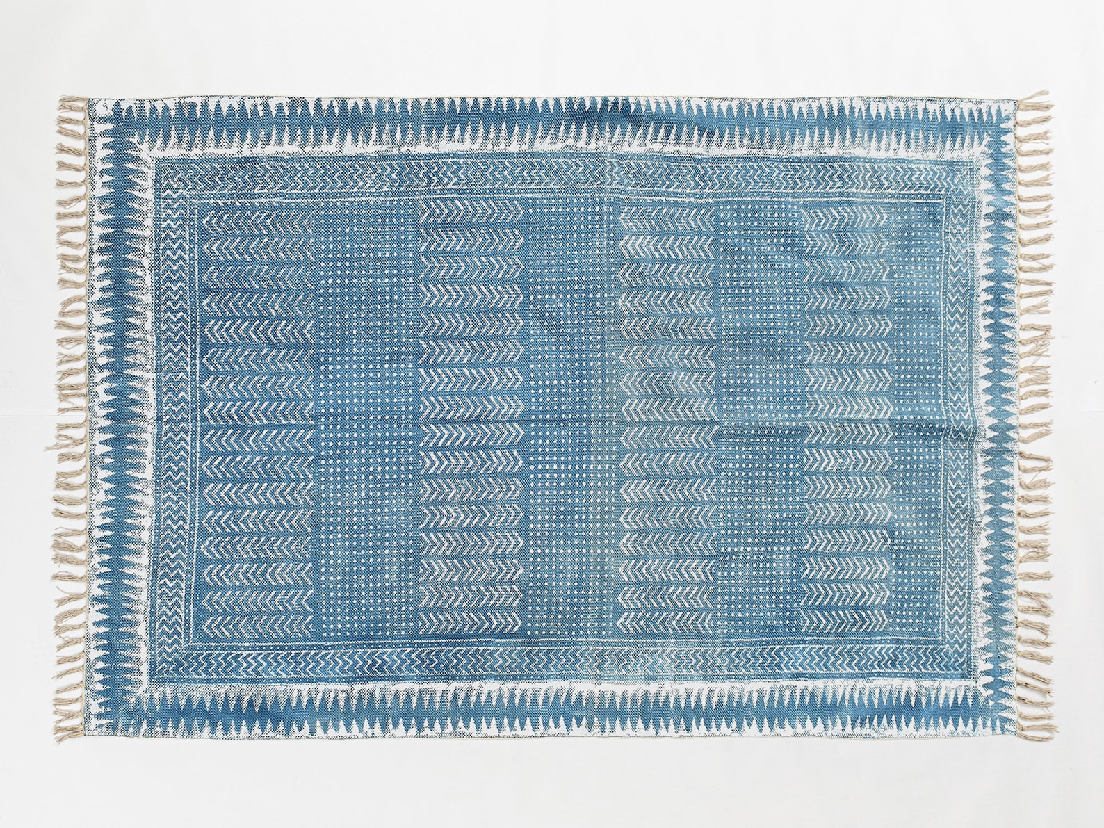 Indigo Blue Rug 3x10 4x10 Ft Handmade Cotton Rug Cotton Runner Rug ...