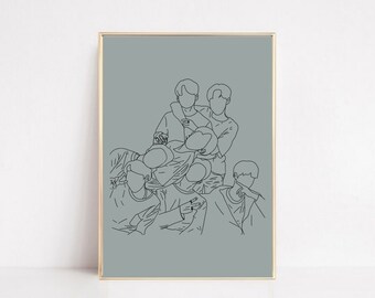 Bts Line Drawing - Etsy UK