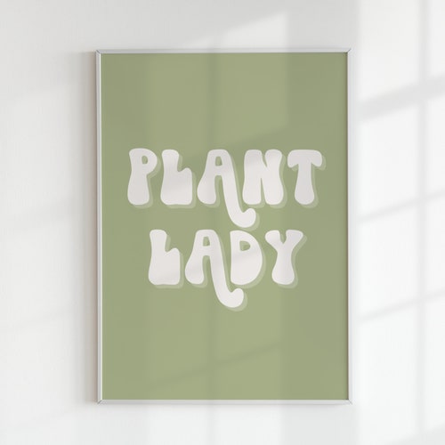 Crazy Plant Lady Print - Etsy