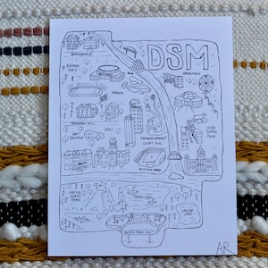 8” X 10” Des Moines Drawing - Etsy