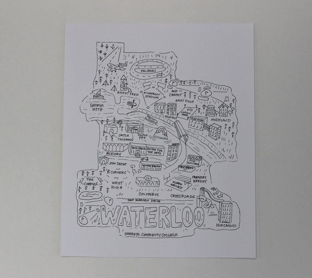 8” X 10” Waterloo Drawing - Etsy