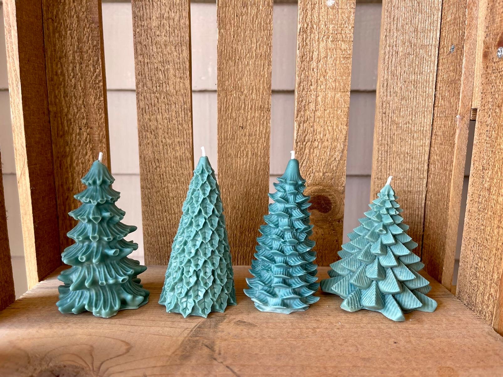 4pc Christmas Tree Candles - Etsy