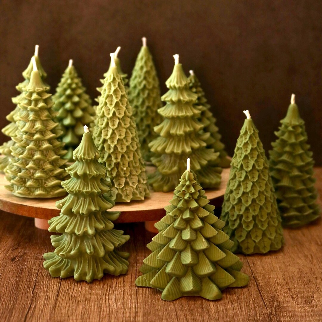 4pc Christmas Tree Candles - Etsy