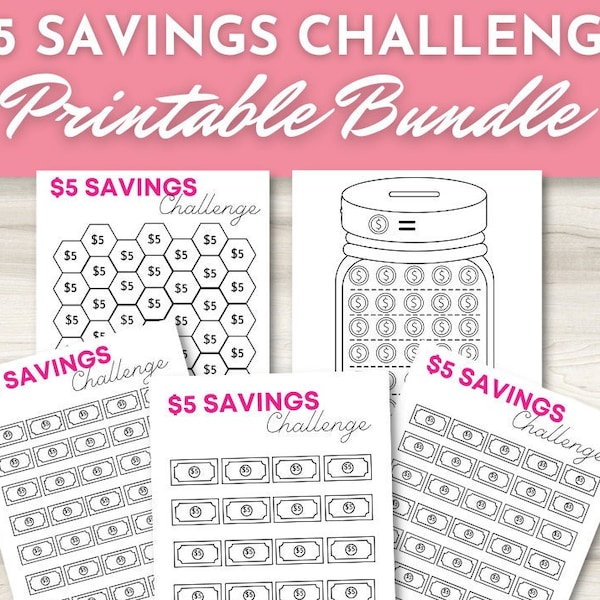 52 Week Savings Challenge Printable 52 Week Money Saving Challenge ...