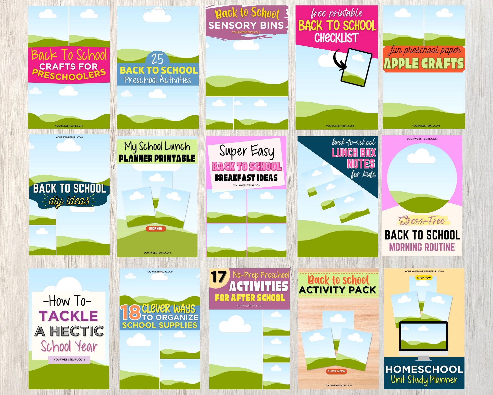 Back to School Pinterest Templates, Pin Templates, Pinterest Marketing ...