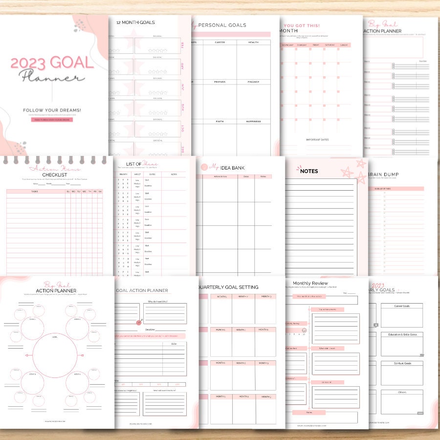 2023 Goal Planner Goal Setting Planner 2023 Smart Goal Worksheet ...