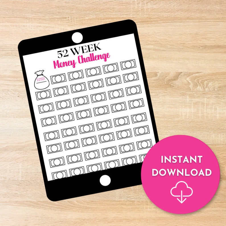 52 Week Savings Challenge Printable | 52 Week Money Saving Challenge ...