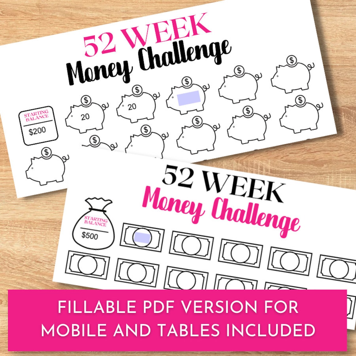 52 Week Savings Challenge Printable 52 Week Money Saving Challenge ...