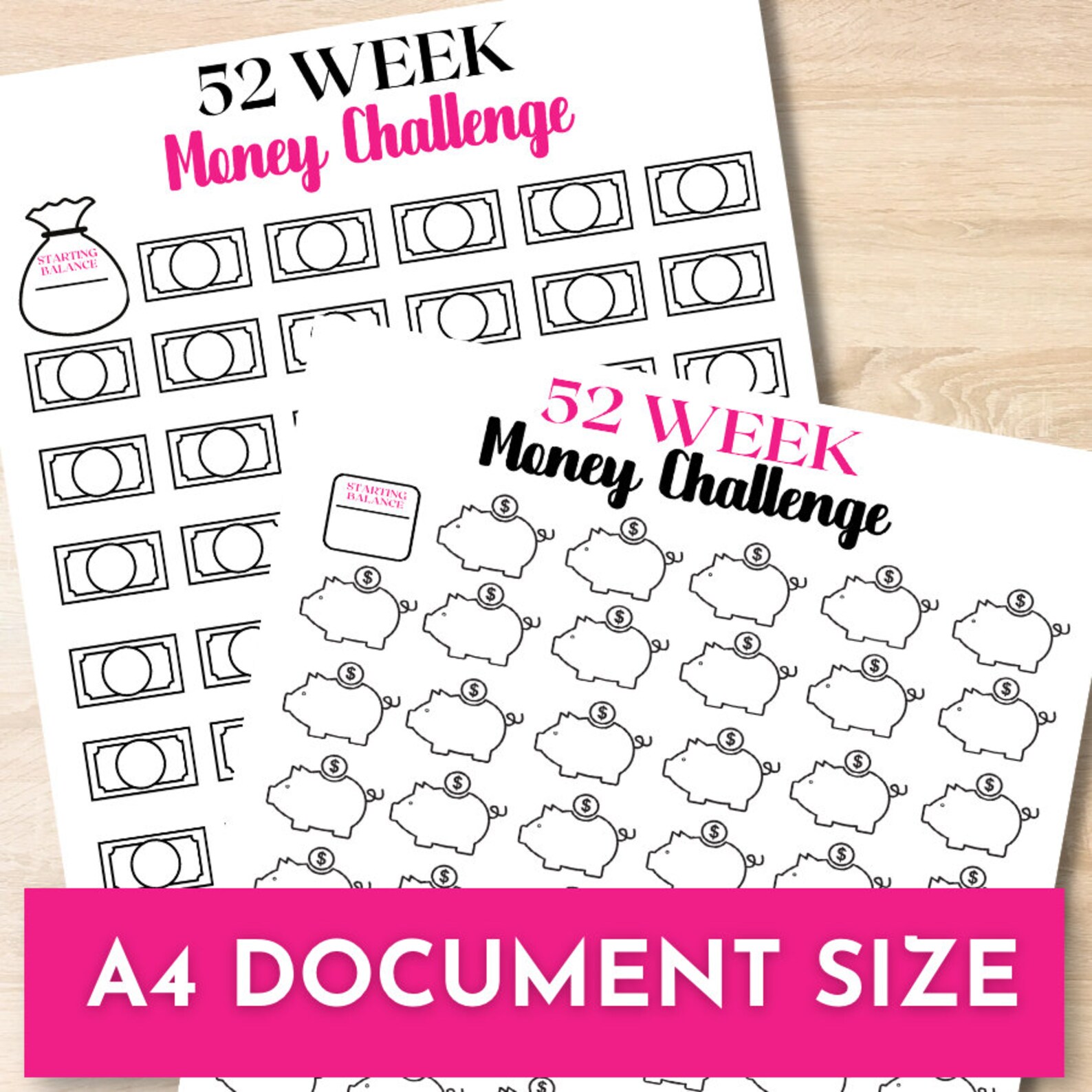 52 Week Savings Challenge Printable | 52 Week Money Saving Challenge ...
