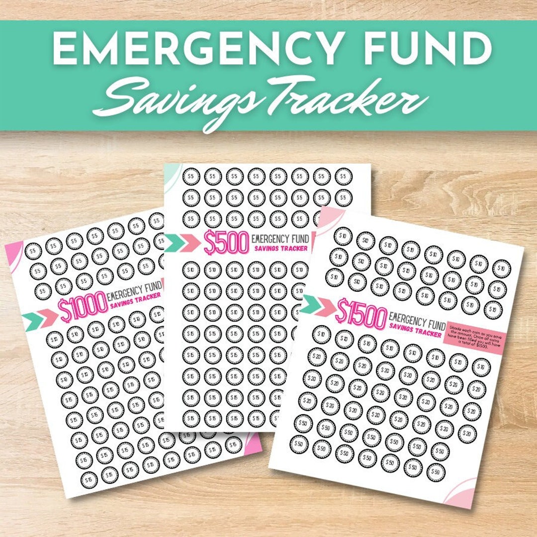 Emergency Fund Tracker Printable Emergency Fund Savings - Etsy