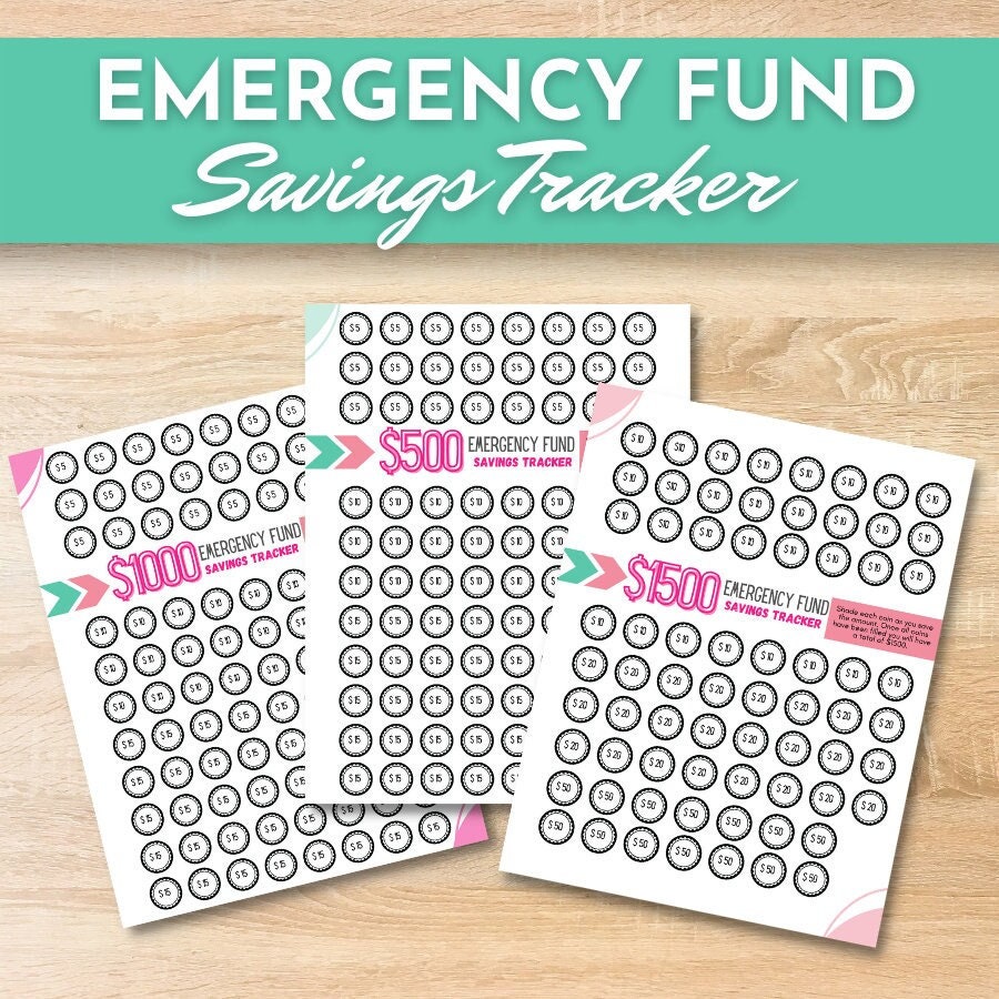 Emergency Fund Tracker Printable Emergency Fund Savings - Etsy