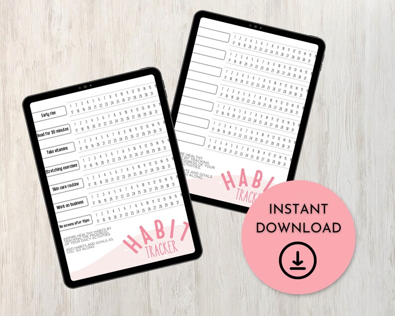 30 Days Habit Simple Habit Tracker | Daily Habit Tracker PDF Monthly ... 30 Days Habit Simple Habit Tracker | Daily Habit Tracker PDF Monthly ...