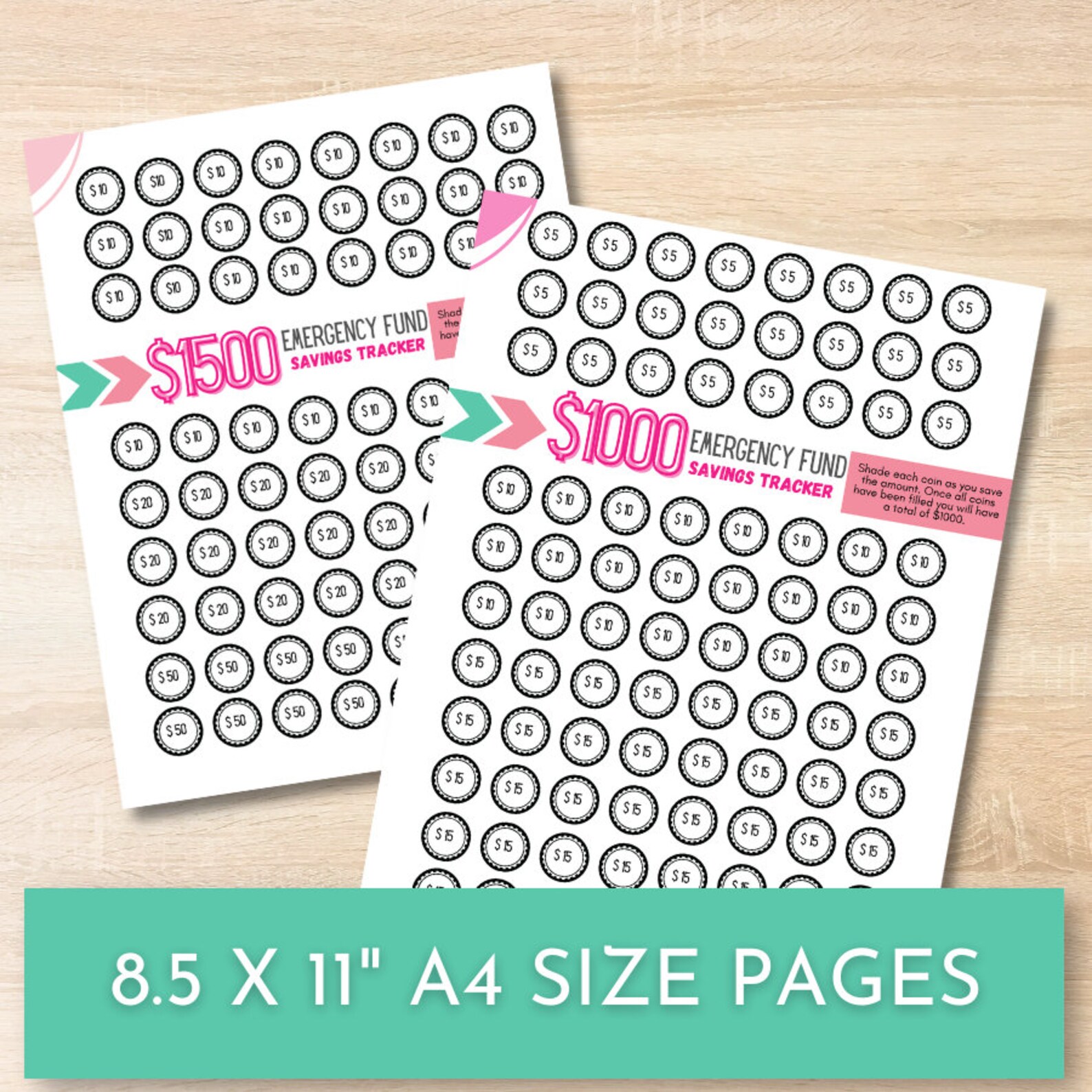 Emergency Fund Tracker Printable | Emergency Fund Savings Tracker ...