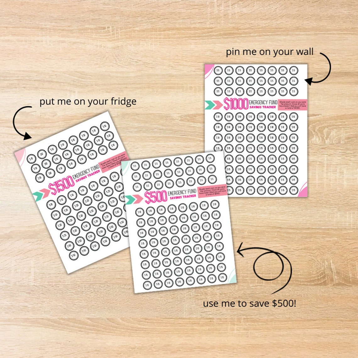 Emergency Fund Tracker Printable Emergency Fund Savings Tracker 1000 ...