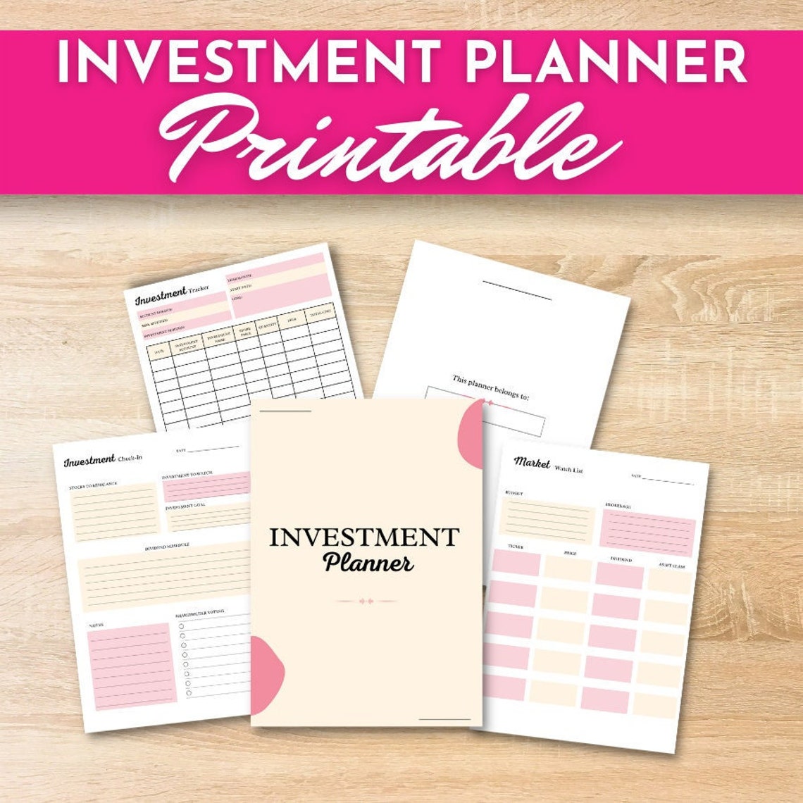Fillable Investment Planner Printable | Investment Tracker Printable ...