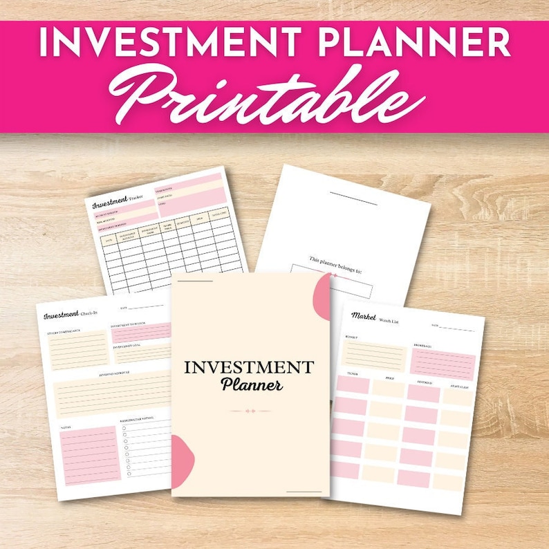 Fillable Investment Planner Printable | Investment Tracker Printable ...