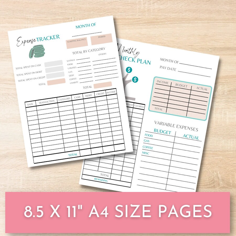 Fillable Monthly Expense Tracker Printable Expense Tracker iPad Monthly ...