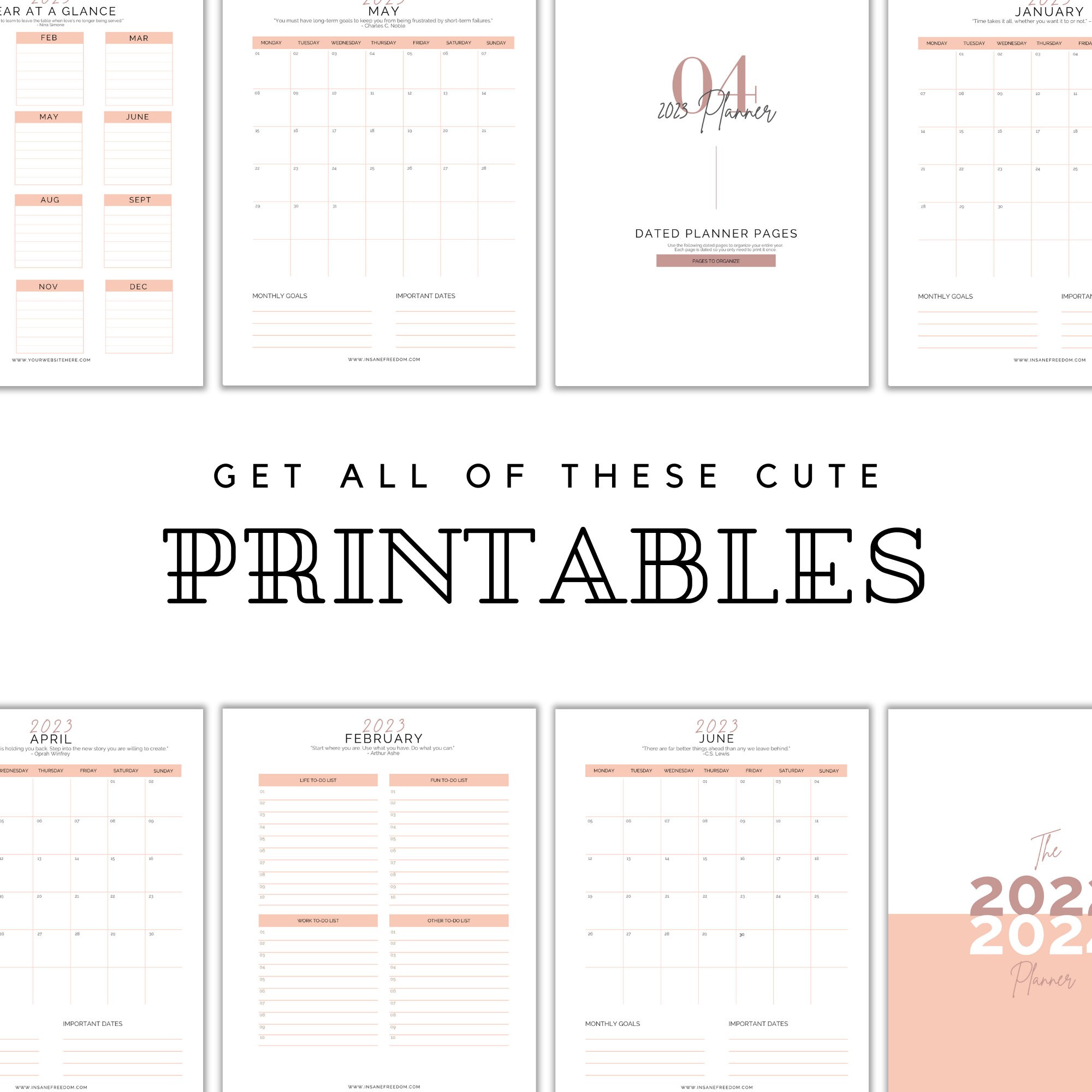 2022 2023 2024 Planner Monthly and Weekly Planner Daily Weekly and ...