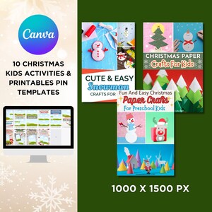 Christmas Kids Activities Pinterest Pin Templates, Food Blogger Canva ...